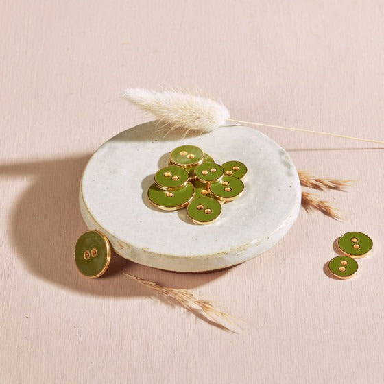 Joy Buttons Matcha Leaf - 15 mm – Main Fabric