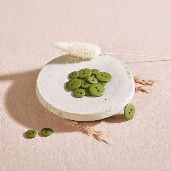 Classic Matte Buttons Matcha Leaf - 15 mm – Main Fabric