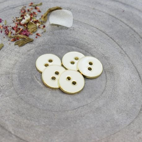 Joy Buttons Off White - 15 mm – Main Fabric