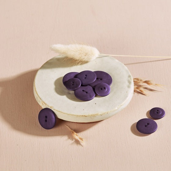 Palm Buttons Majestic Purple - 20 mm – Main Fabric